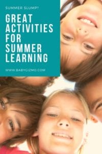 Don't hit the "summer slump" -- great activities for summer learning