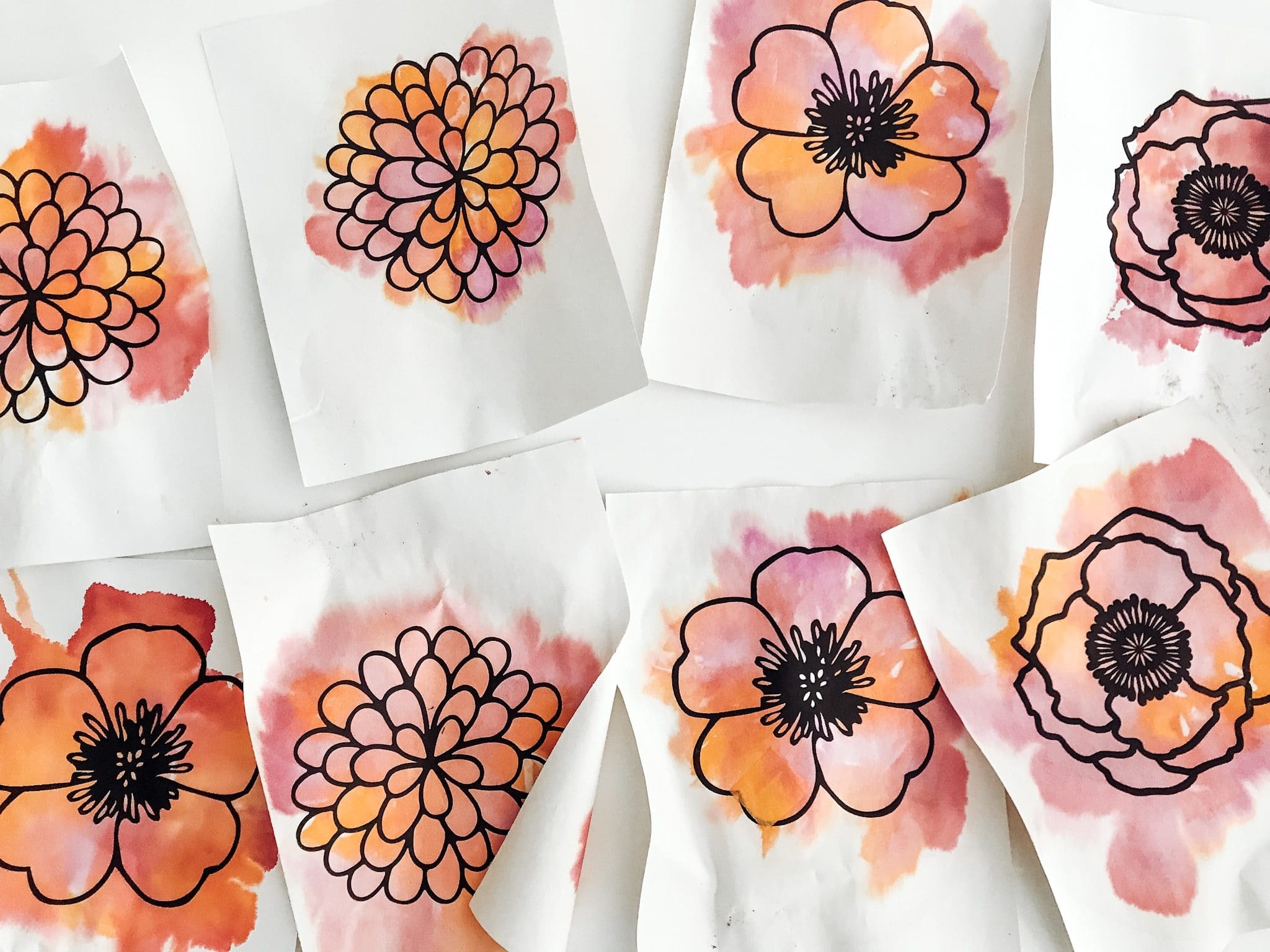 Water Spritz Flower Art Project – | Baby Gizmo
