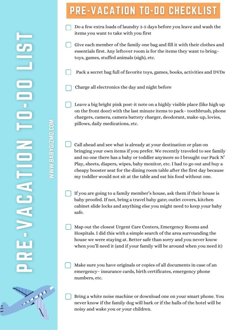 Family Vacation To Do List for a Smooth Trip with the Kids