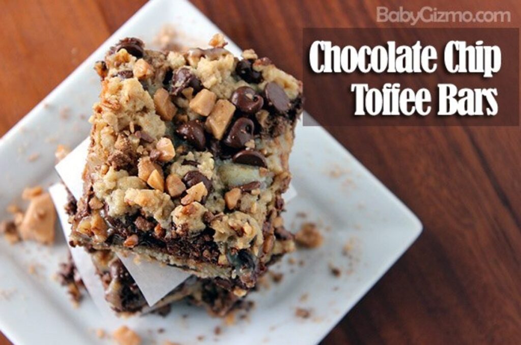 Chocolate Chip Toffee Bars – | Baby Gizmo