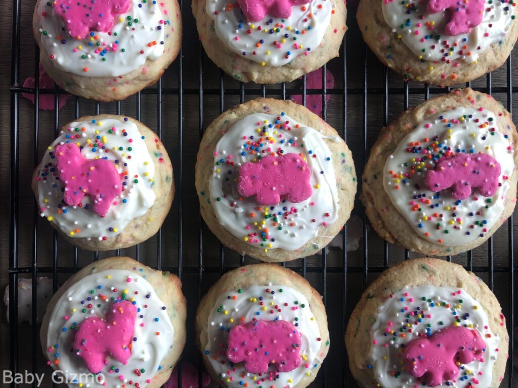 Circus Animal Sugar Cookie Crumbl Copycat Recipe – Baby Gizmo
