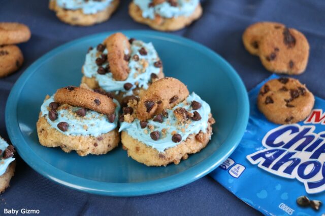 Mini Crumbl Blue Monster Cookie Copycat Recipe | Baby Gizmo