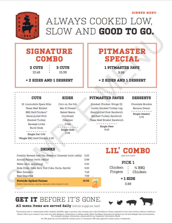 Royal Caribbean New Port Side BBQ Restaurant – Baby Gizmo