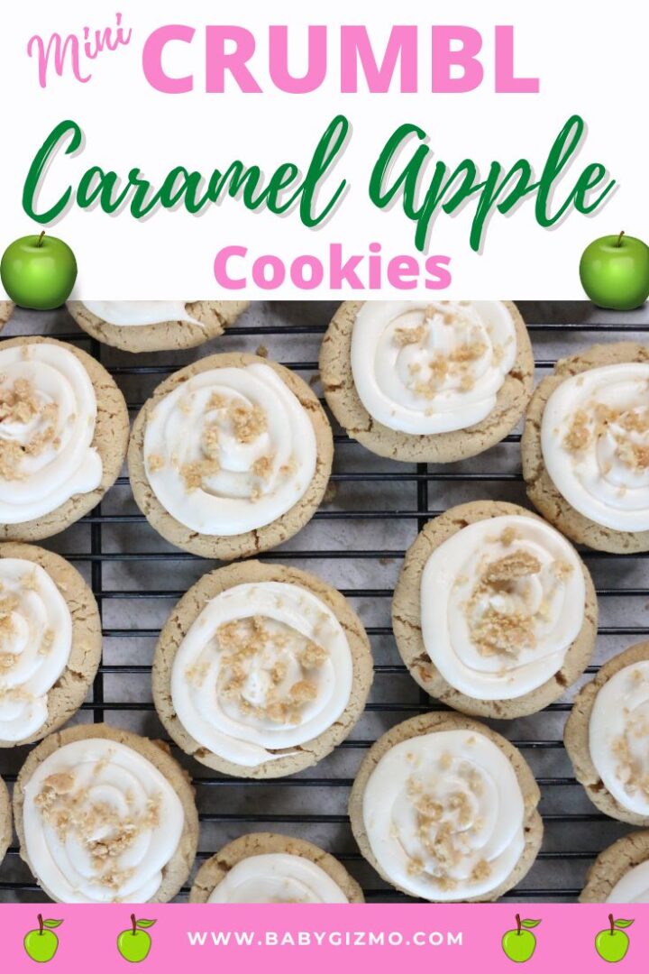 Mini Crumbl Caramel Apple Cookies Copycat Recipe – | Baby Gizmo